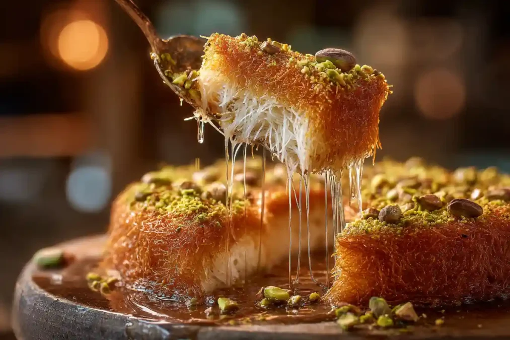 Kunafa traditionnelle, irrésistible au fromage fondant